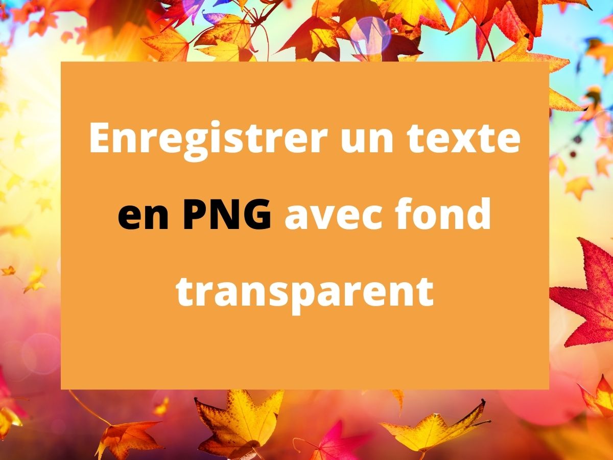 Comment télécharger un texte avec fond transparent ? - Milliflora